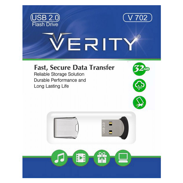 فلش وریتی VERITY مدل V- 702 ظرفیت 32 گیگابایت