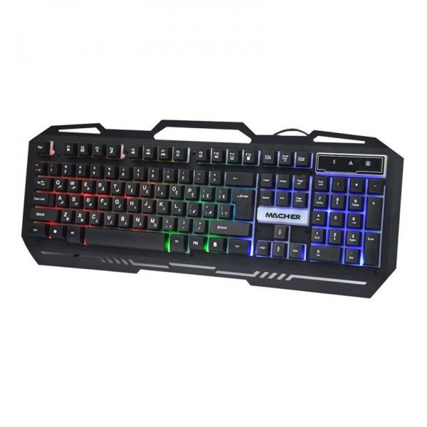 کیبورد گیمینگ RGB سیم دار MACHER مچر مدل MR-370