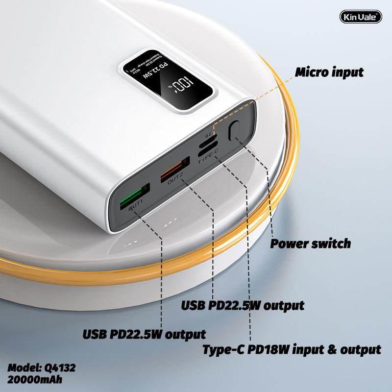 پاور بانک 20000 Kin Vale مدل Q4132 FAST CHARGE