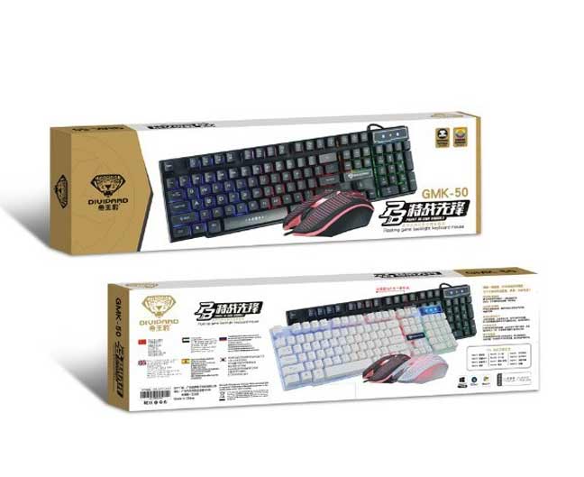 کیبورد و ماوس سیم دار گیمینگ DIVIPARD مدل GMK-50