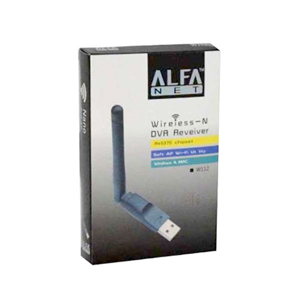 دانگل شبکه USB بی سیم ALFA آلفا مدل W-112 آنتن کوتاه