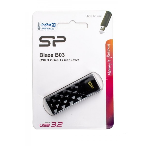 فلش سیلیکون پاور Silicon Power مدل Blaze B03 USB 3.2 ظرفیت 64 گیگابایت