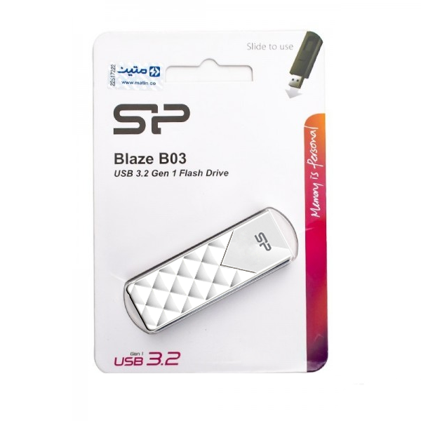 فلش سیلیکون پاور Silicon Power مدل Blaze B03 USB 3.2 ظرفیت 32 گیگابایت