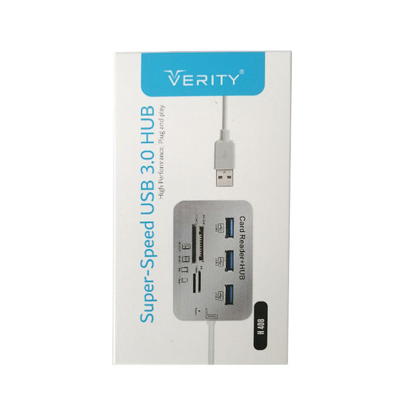 هاب و ریدر VERITY وریتی مدل H 408 USB 3.0