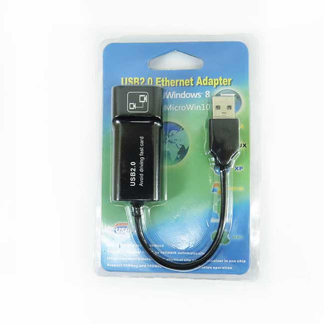 کارت شبکه USB کابلی مشکی RJ45