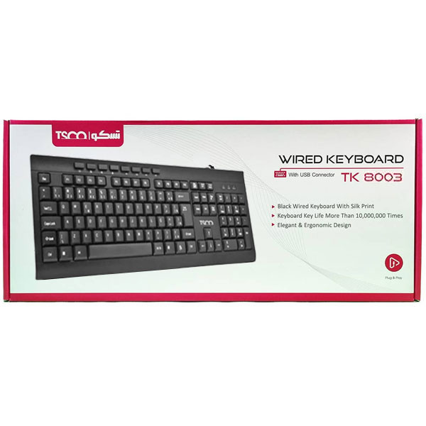 کیبورد سیم دار TSCO تسکو مدل TK 8003