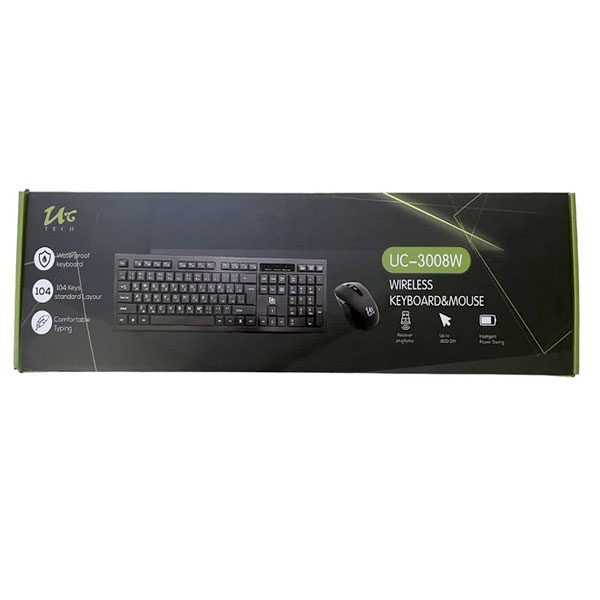 کیبورد و ماوس بی سیم UCTECH یو سی تک مدل UC-3008W