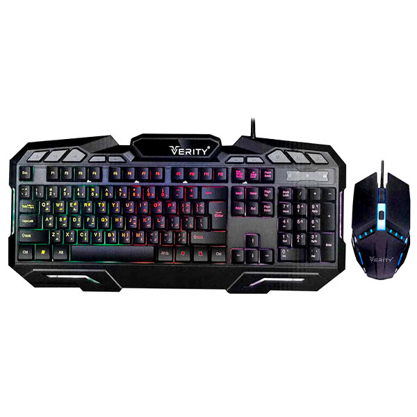 کیبورد و ماوس سیم دار گیمینگ وریتی VERITY مدل V-KB6126GCW