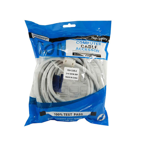 کابل تصویر VGA مینی اسکای MINISKY مدل 4 + 3 متراژ 5 متر